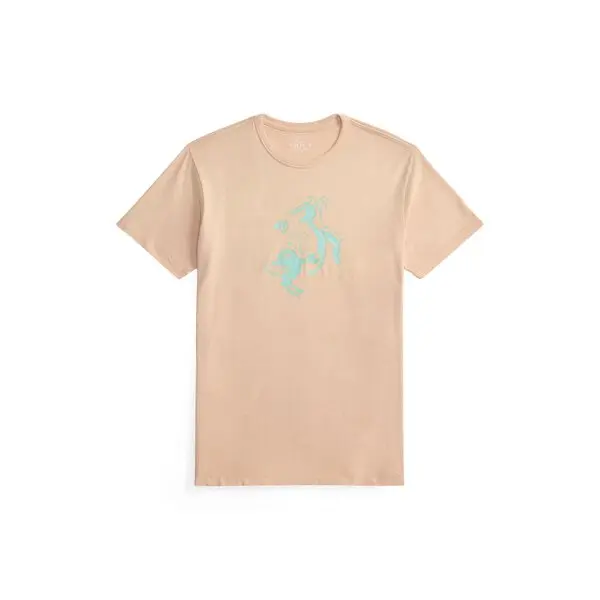 RRL Ralph Lauren グラフィックTシャツ L ピンク フェード Ralph Lauren Cotton-Hemp Graphic T-Shirt - Faded Pink | Editorialist